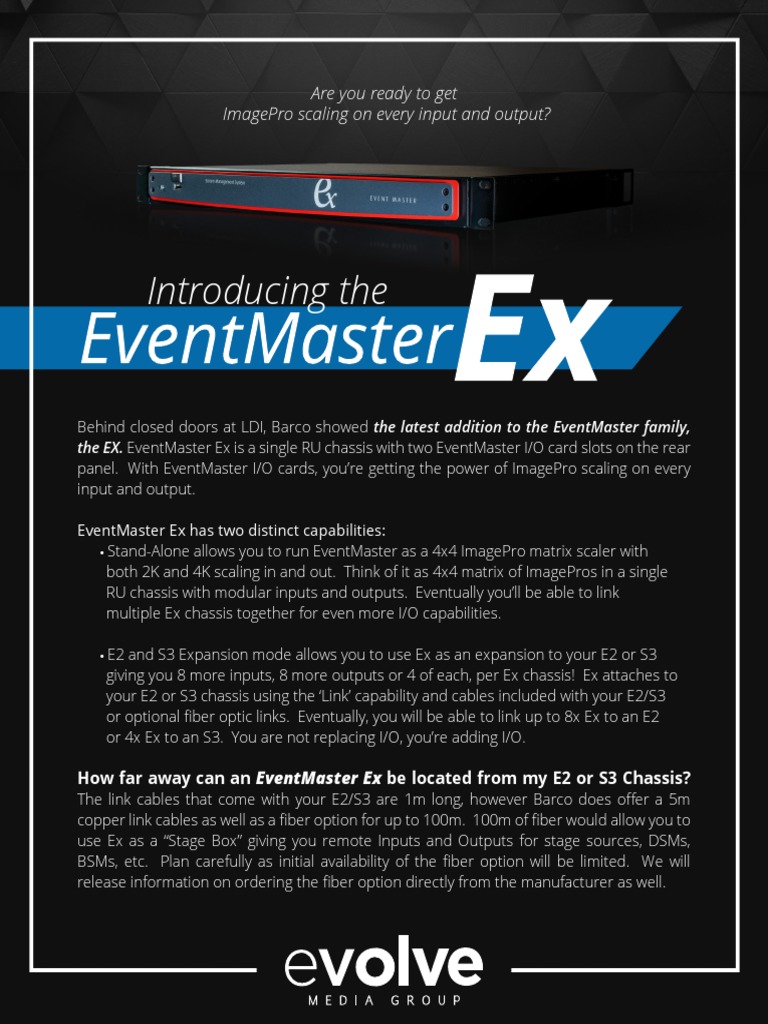 Barco EventMaster Ex | PDF