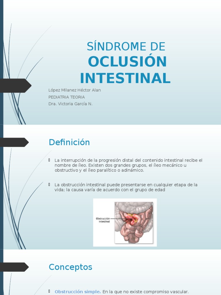 Oclusion Intestinal | Gastroenterología | Especialidades Medicas