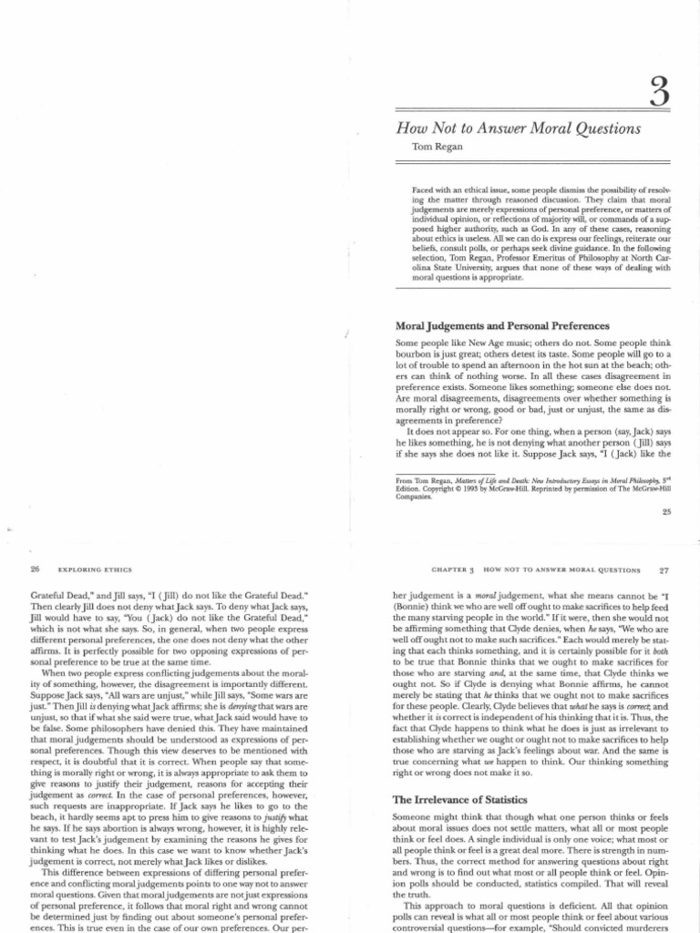 How Not To Answer Moral Questions | Download Free PDF | Capital ...