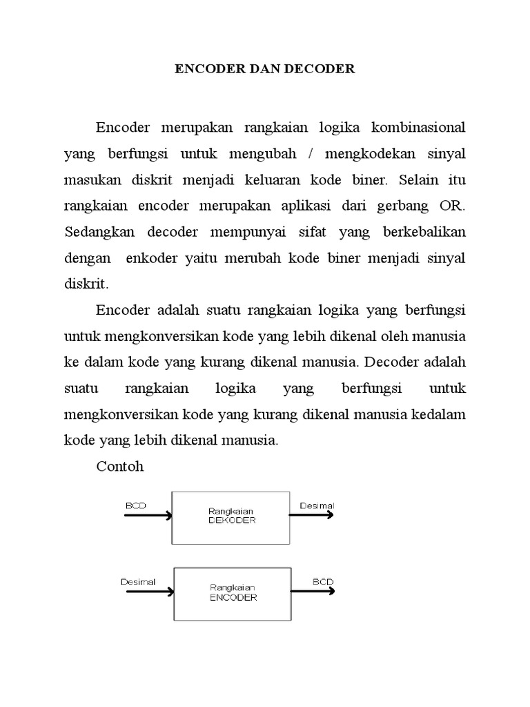 Encoder Dan Decoder | PDF