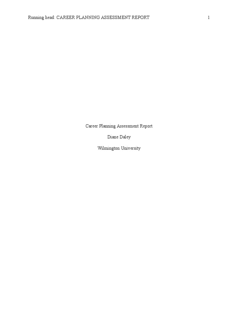 Career Planning Assessment Report | Download Free PDF | Empathy ...