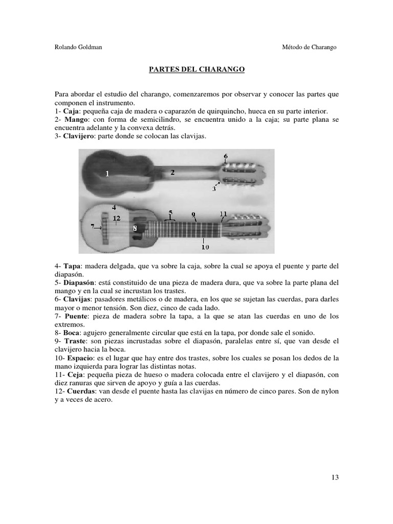 Partes Del Charango PDF | PDF