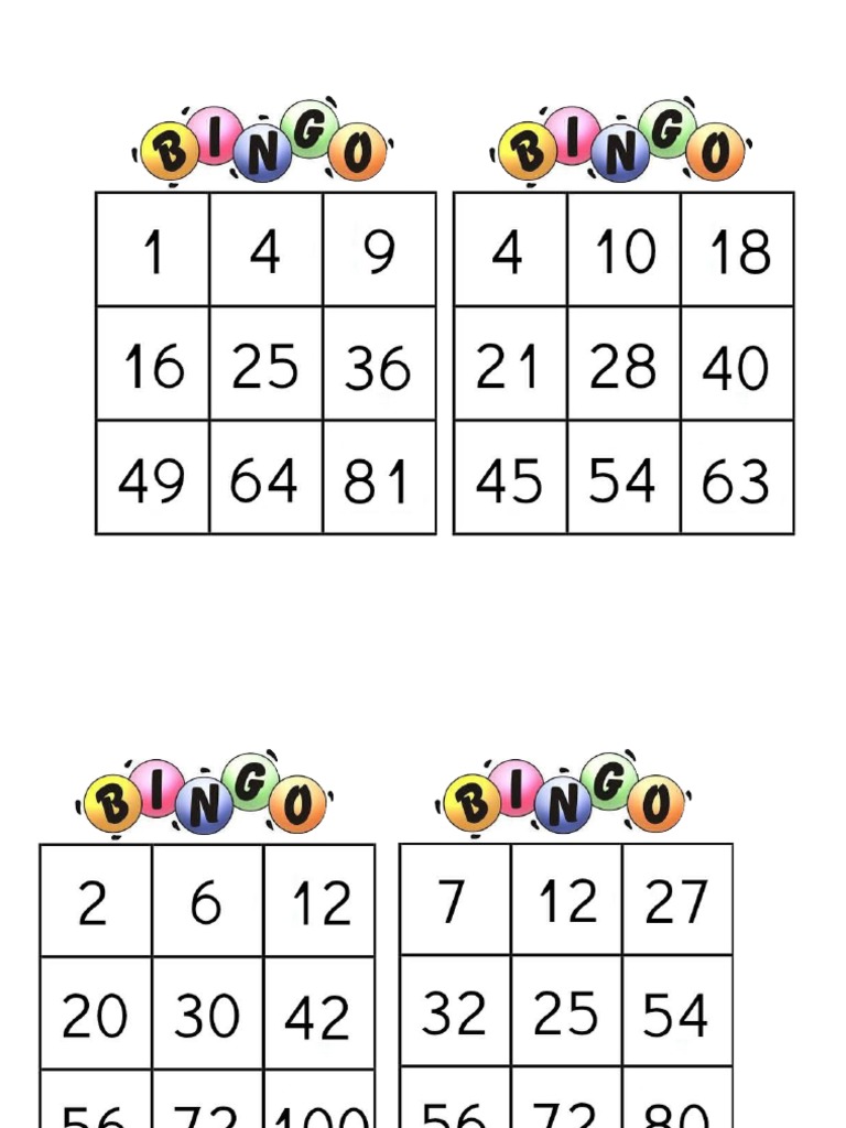 Bingo Tablas de Multiplicar | PDF