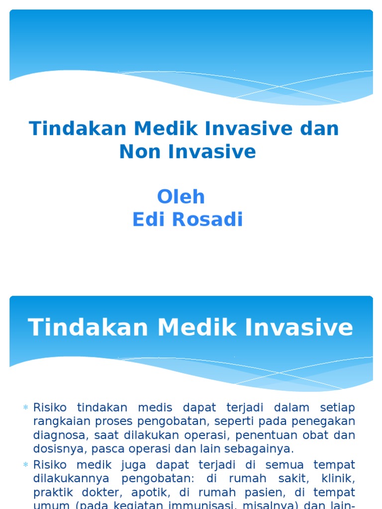 Tindakan Medik Invasif dan Non-Invasif | PDF | Sains & Matematika