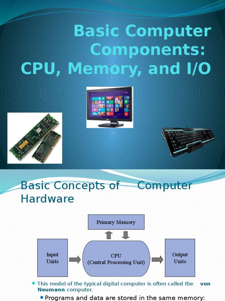 Components of Computer | PDF | Computer Data Storage | Input/Output