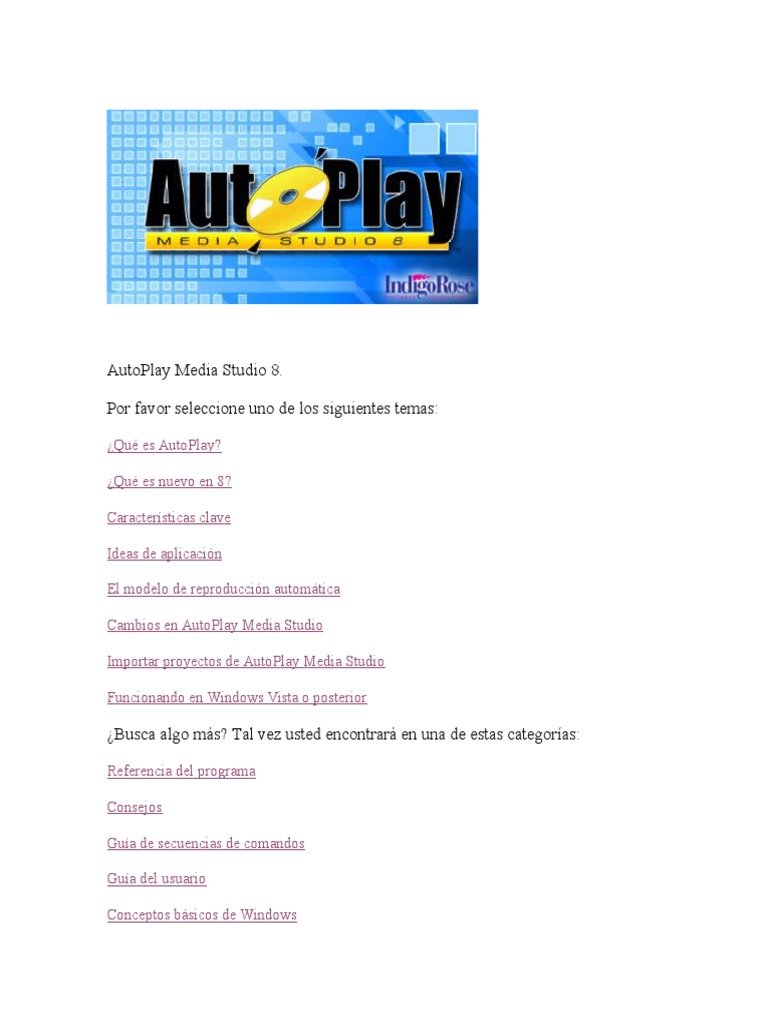 AutoPlay Media Studio | PDF | Point and Click | Hipervínculo