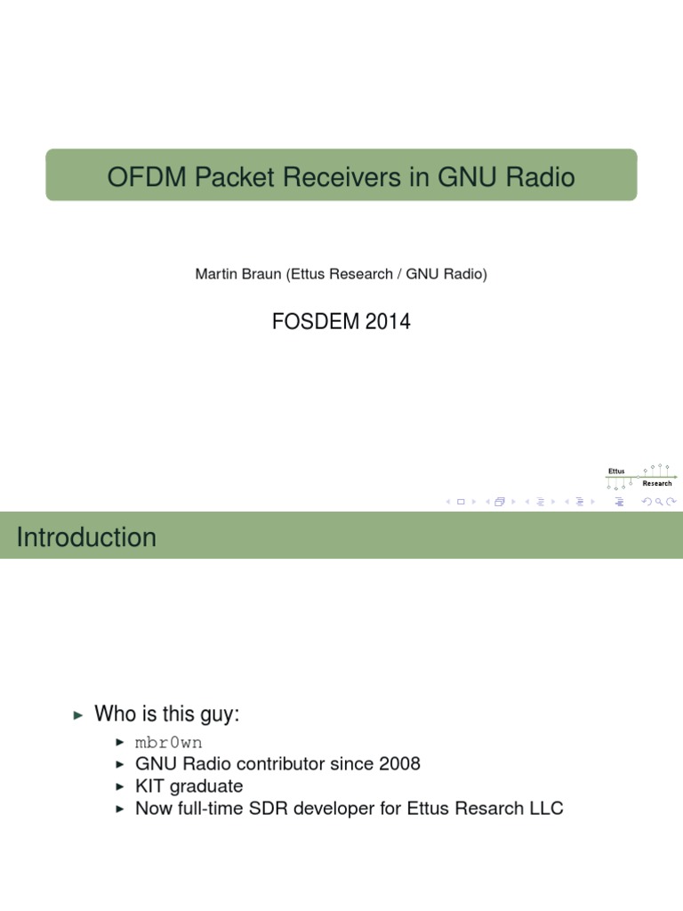 GNU Radio OFDM Guide | PDF | Orthogonal Frequency Division Multiplexing | Modulation