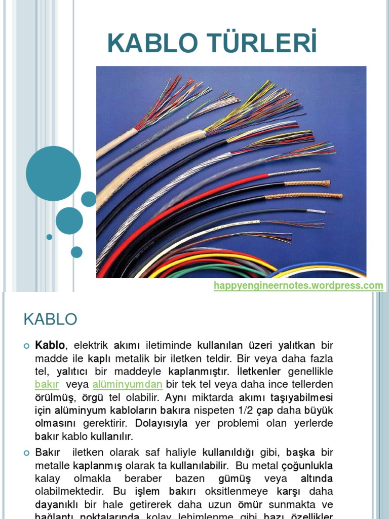 Kablo Türleri̇ | PDF