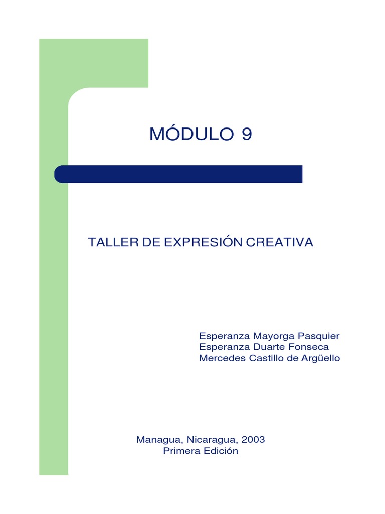 Taller de Expresión Creativa en Educación | PDF | Creatividad | Jardín ...