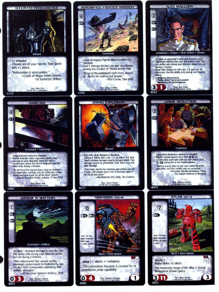 Battletech CCG (A Through M) | PDF