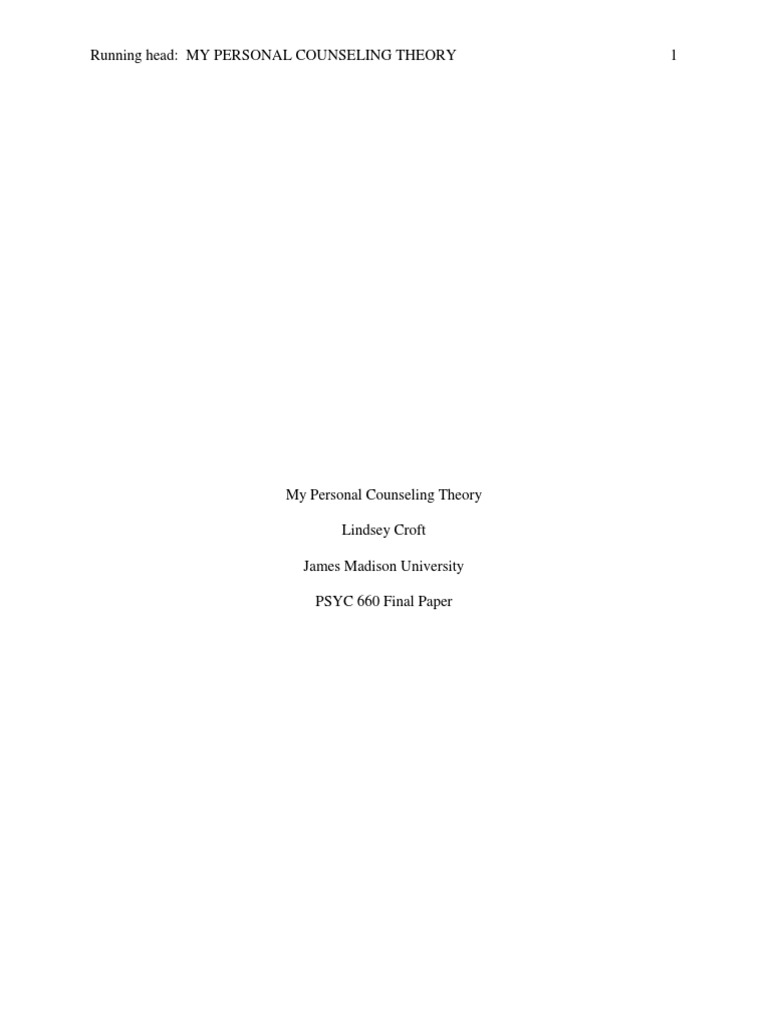 Personal Counseling Theory Overview | PDF | Counseling Psychology ...