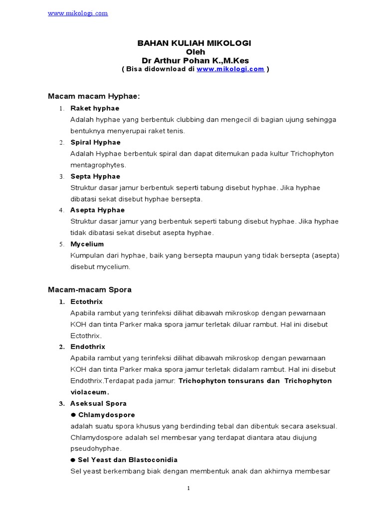 Struktur dan Diagnosis Jamur Koh | PDF | Kesehatan Holistik