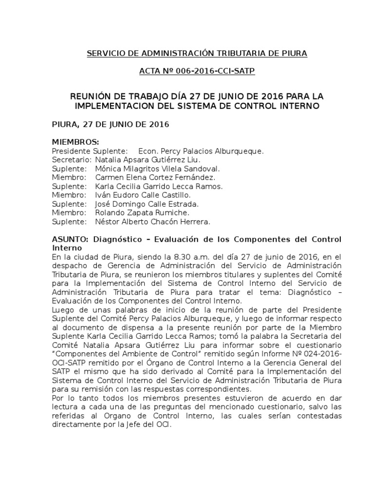 Acta #006 | PDF | Gobierno | Política (general)