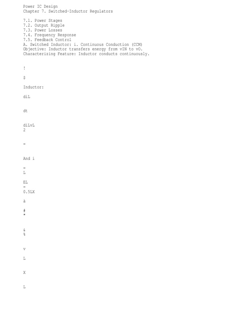 Chapter 7. Switched-Inductor Regulators With Design Insight and ...