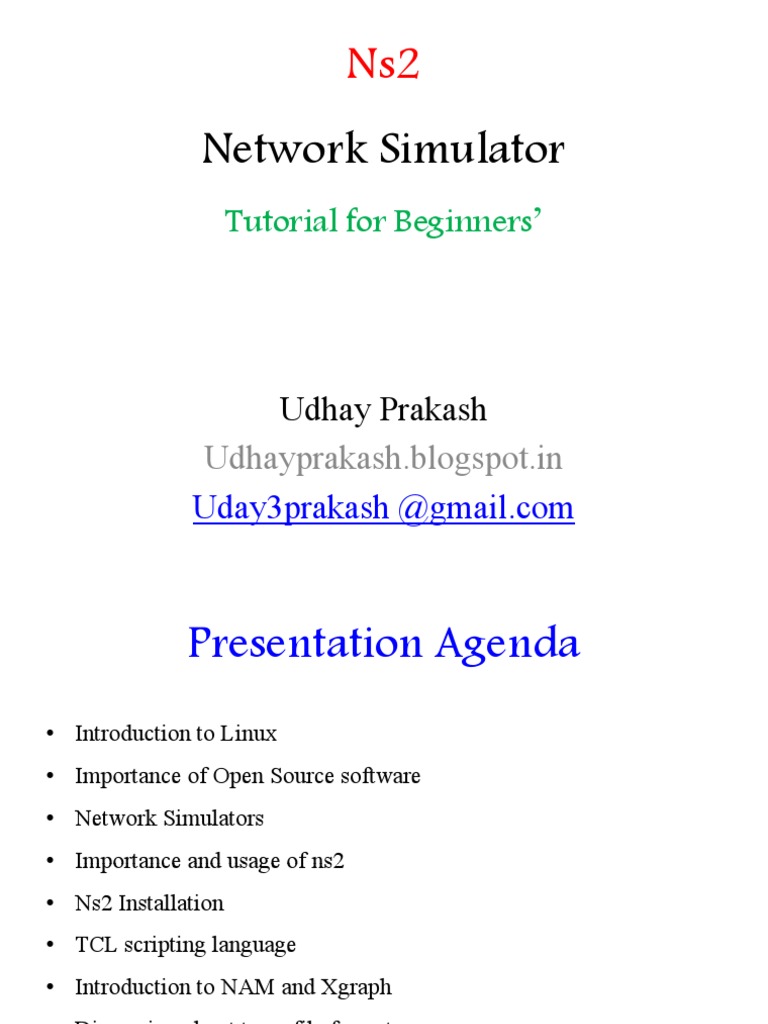 Ns2 Network Simulator Tutorial For Begineers PDF | Download Free PDF ...