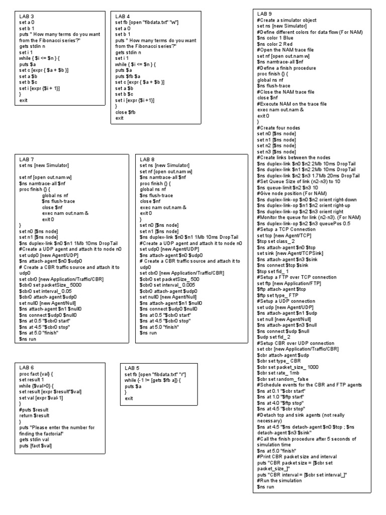 All TCL Scripts | PDF | File Transfer Protocol | Transmission Control ...