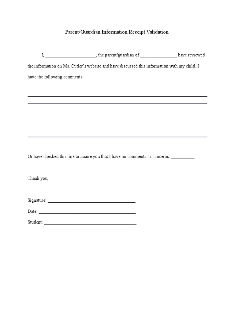 Parent Validation For Website | PDF