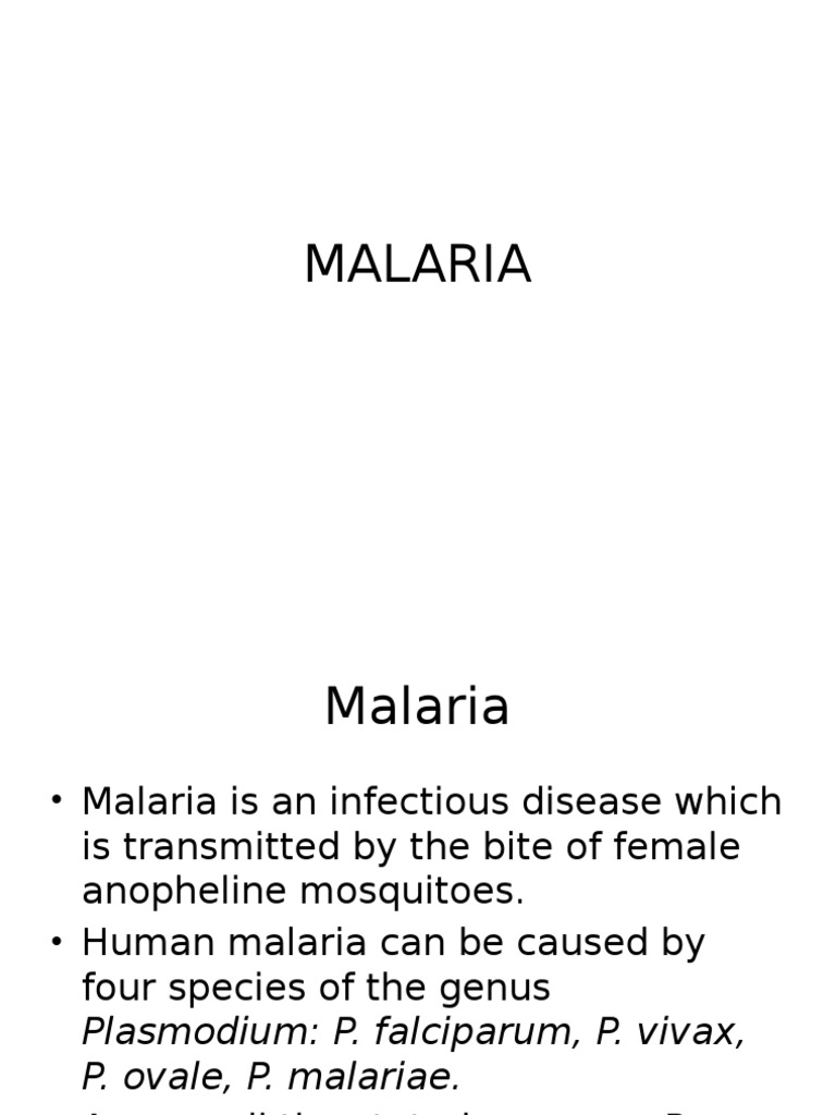 Malaria | PDF | Malaria | Plasmodium Falciparum