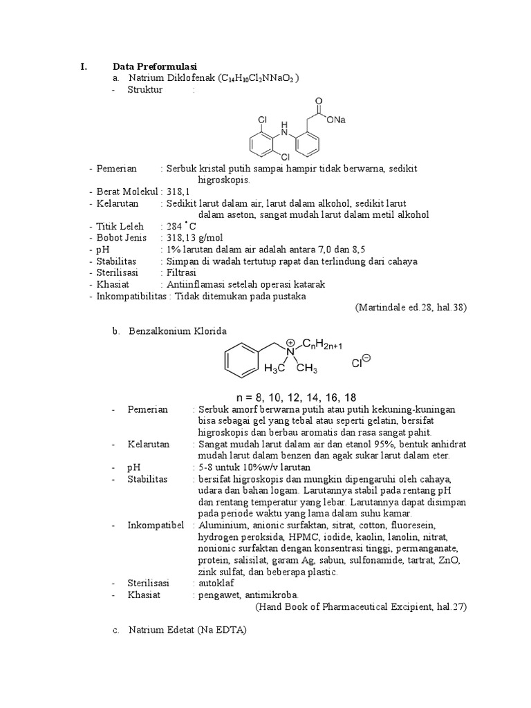 Data Preformulasi OTM | PDF