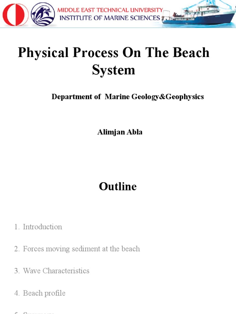 Physical Process On The Beach System: Department of Marine Geology ...