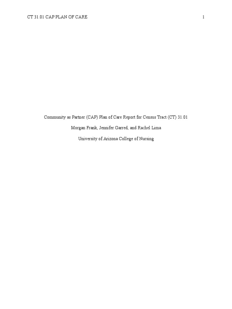 Cap Report CT 31 01 | PDF | Preventive Healthcare | Evidence Based Practice