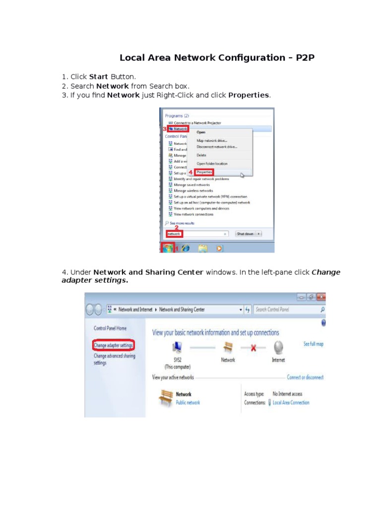 Local Area Network Configuration | PDF