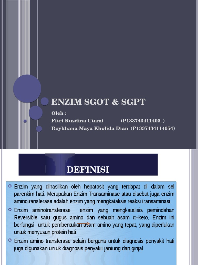 Enzim Sgot & SGPT | PDF