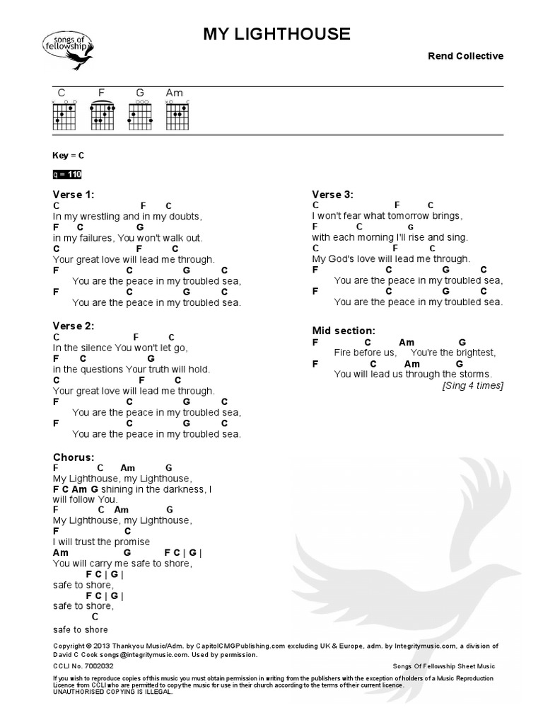 My Lighthouse Chord Chart | PDF
