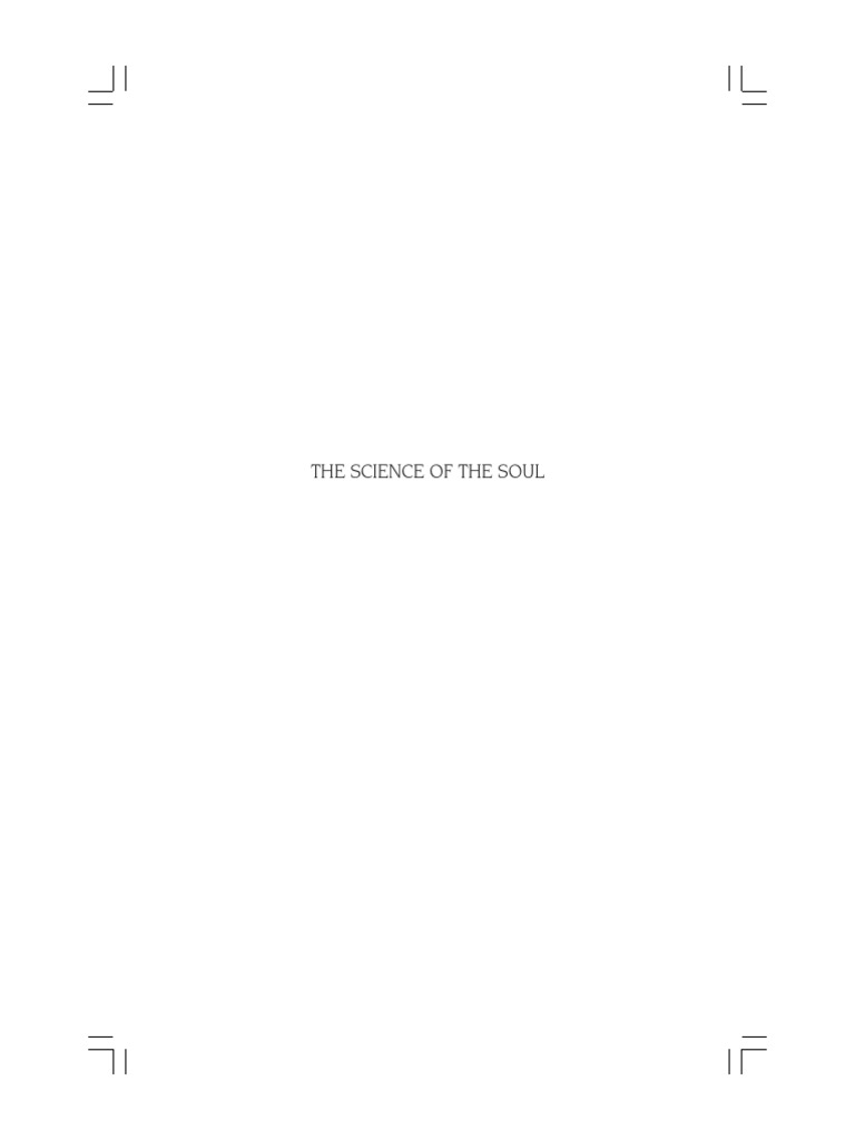 Science of The Soul On Consciousness and The Structure of Reality | PDF ...