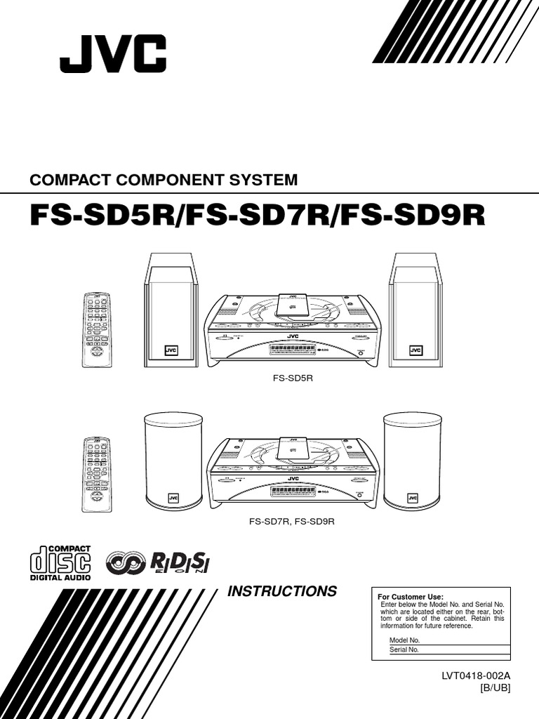 Combina JVC Fs-sd9r | PDF | Am Broadcasting | Loudspeaker