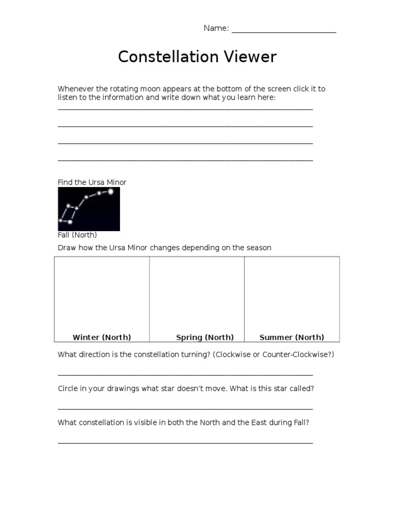 Constellation Viewer Activity Guide | PDF