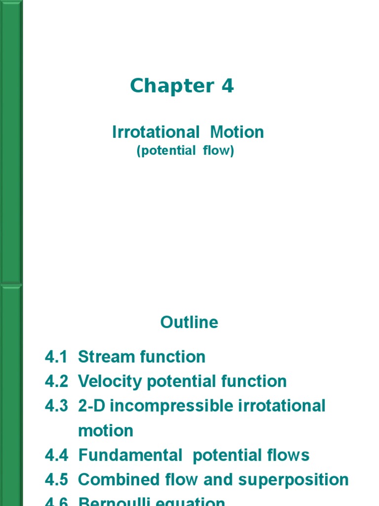 Irrotational Motion & Potential Flow | PDF | Fluid Dynamics | Soft Matter