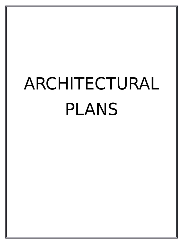 Architectural Plans | PDF