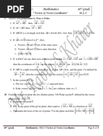 Xii - Vector Assignment - 2022 - 23 | PDF | Euclidean Vector | Triangle
