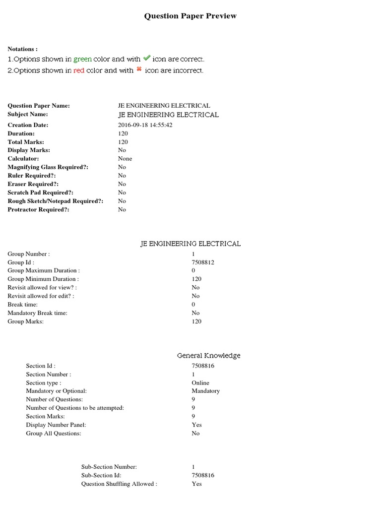 Electrical Engineering Exam | PDF