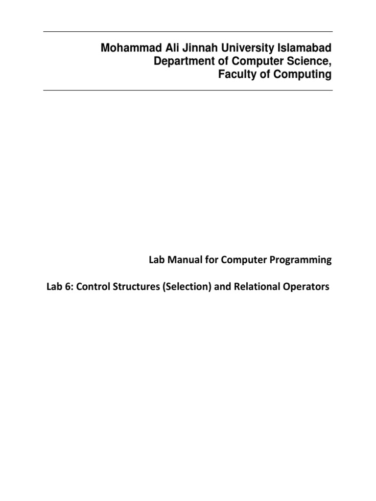 Computer Programming Lab Manual Pdf Computer Program Programming 2705