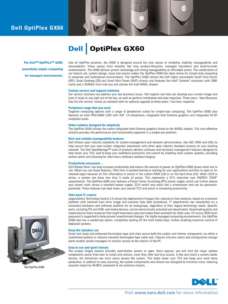 Optix gx60 Uk PDF | PDF | Intel | Dell