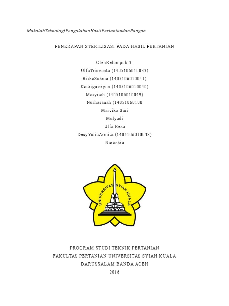 Makalah Teknologi Pengolahan Hasil Pertanian Dan Pangan TPHP Pak Dis | PDF | Sains & Matematika