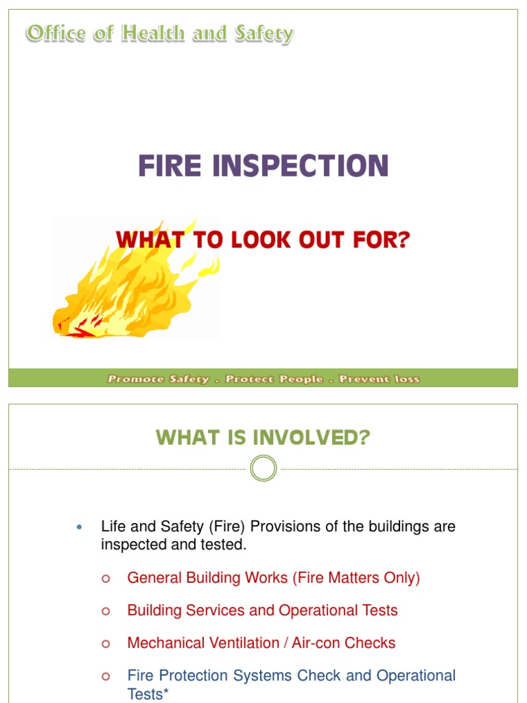 Fire Inspection Checklist for Safety | PDF | Fire Sprinkler System | Fires