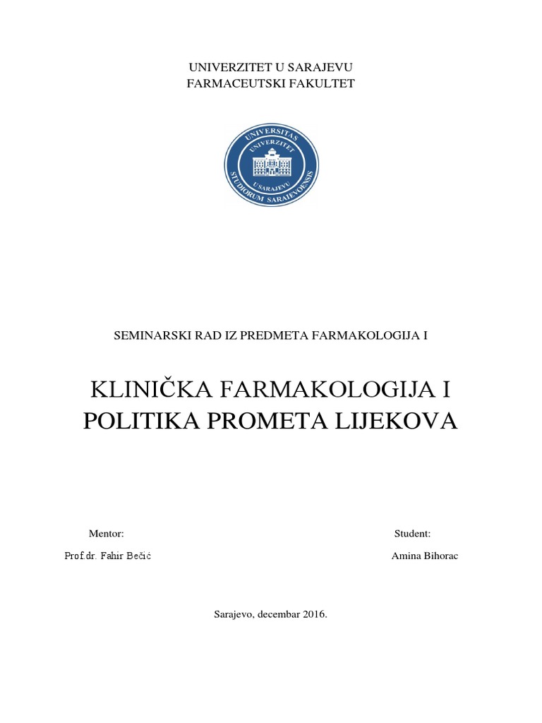 Klinicka Farmakologija - Amina PDF | PDF