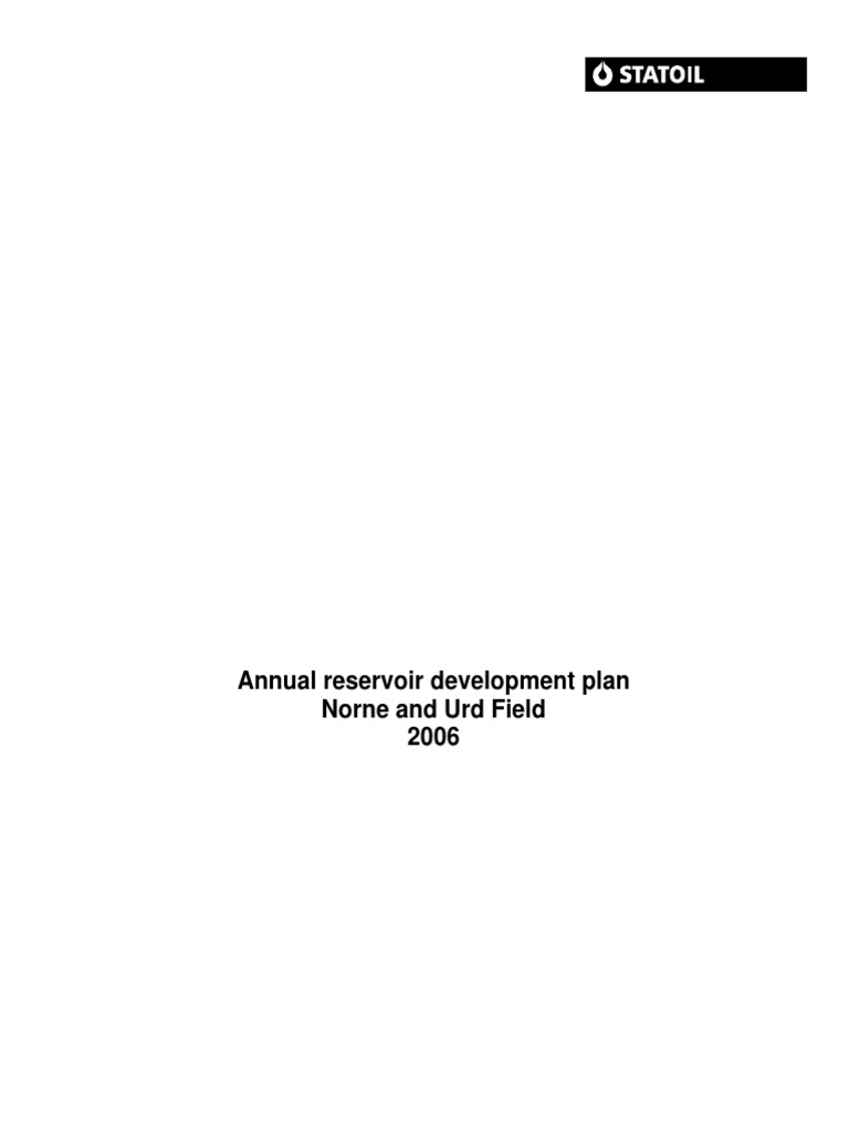 Annual Reservoir Development Plan for the Norne and Urd Fields Provides ...