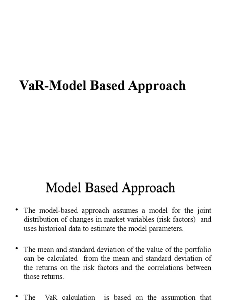 VaR - Model Based Approach | PDF | Greeks (Finance) | Principal ...
