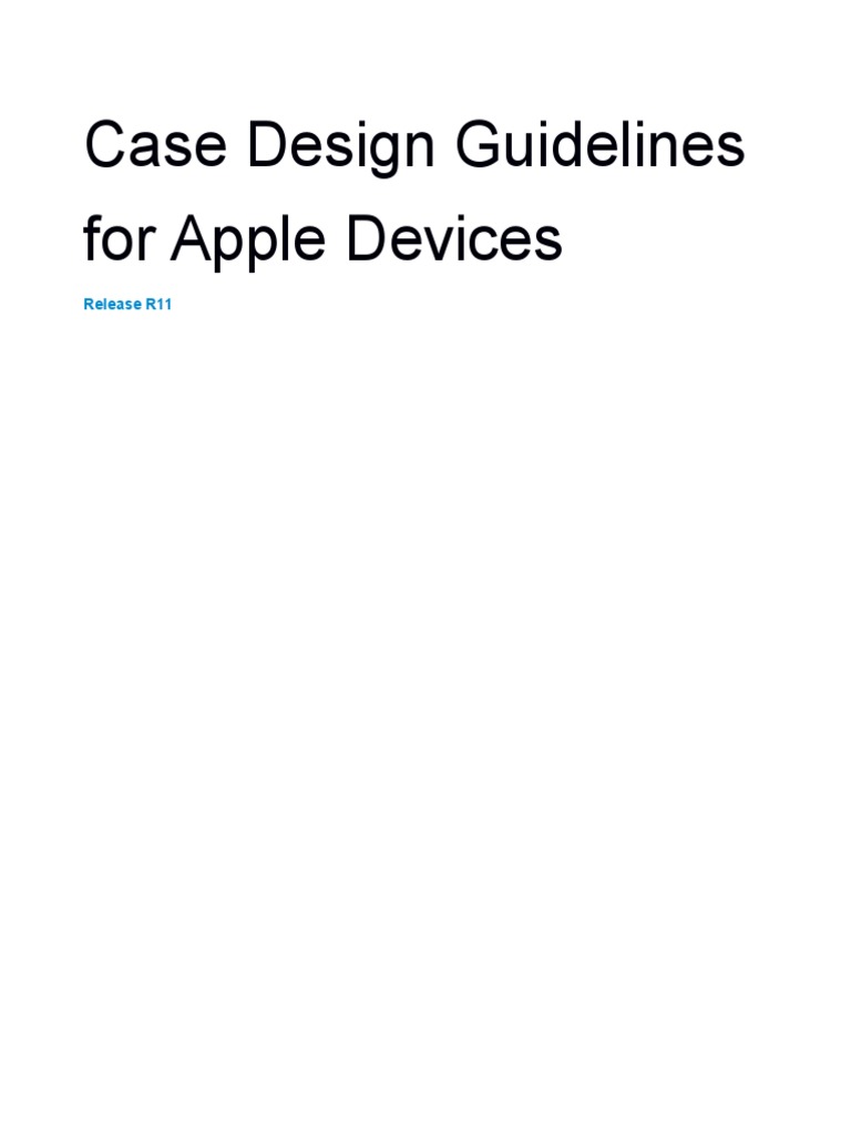 Case Design Guidelines | PDF | I Phone | I Pad