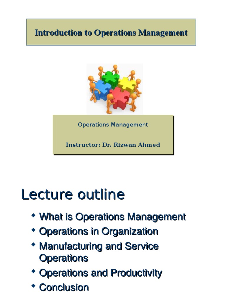 Introduction To Operations Management | PDF | Inventory | Marketing