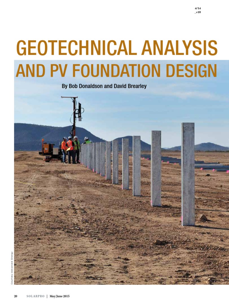 Geotechnical Analysis: and PV Foundation Design | PDF | Geotechnical Engineering | Deep Foundation