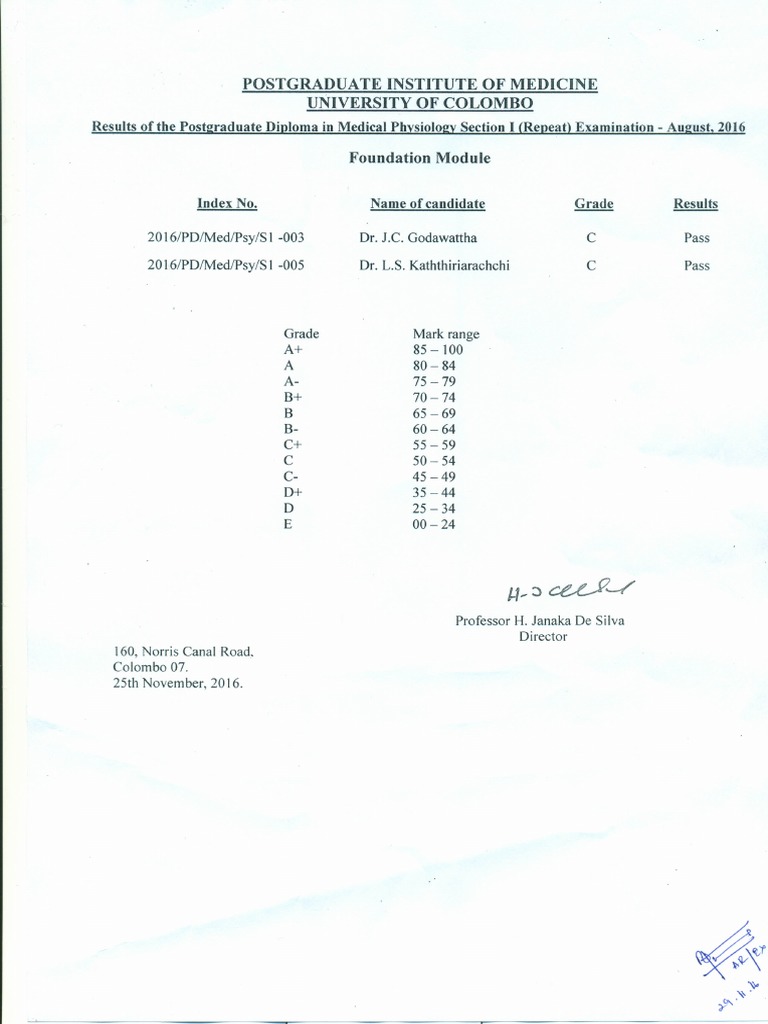 Postgraduate Institute of Medicine University of Colombo | PDF