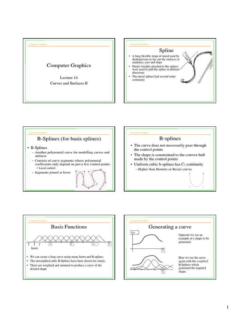 CG B-Splines Curves | PDF | Spline (Mathematics) | Algorithms