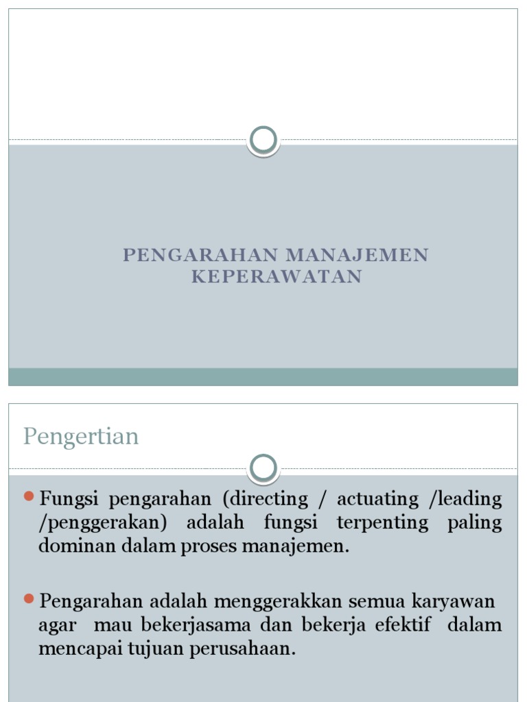 Konsep Pengarahan | PDF