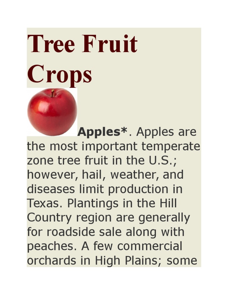 Tree Fruit Crops: Apples . Apples Are | PDF