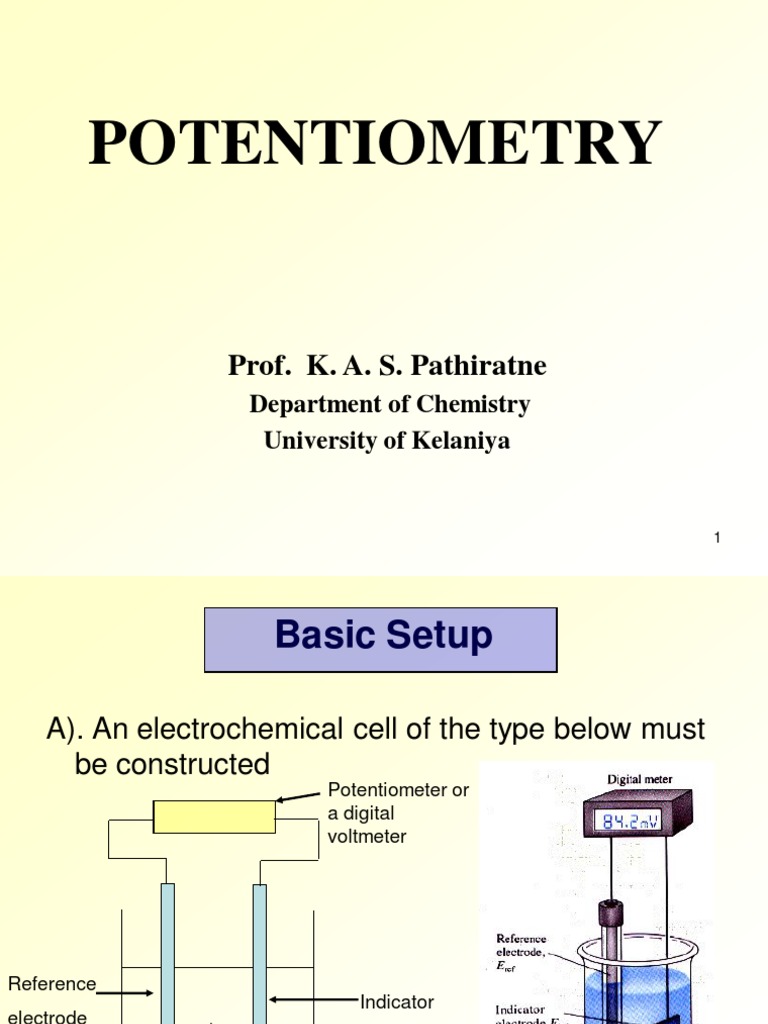 Science Chemistry Teaching Resources Documents POTENTIOMETRY | PDF | Ph | Ion